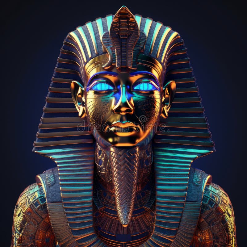 Egyptian Pharaoh Hyper-realistic Image Generative AI Stock Illustration ...