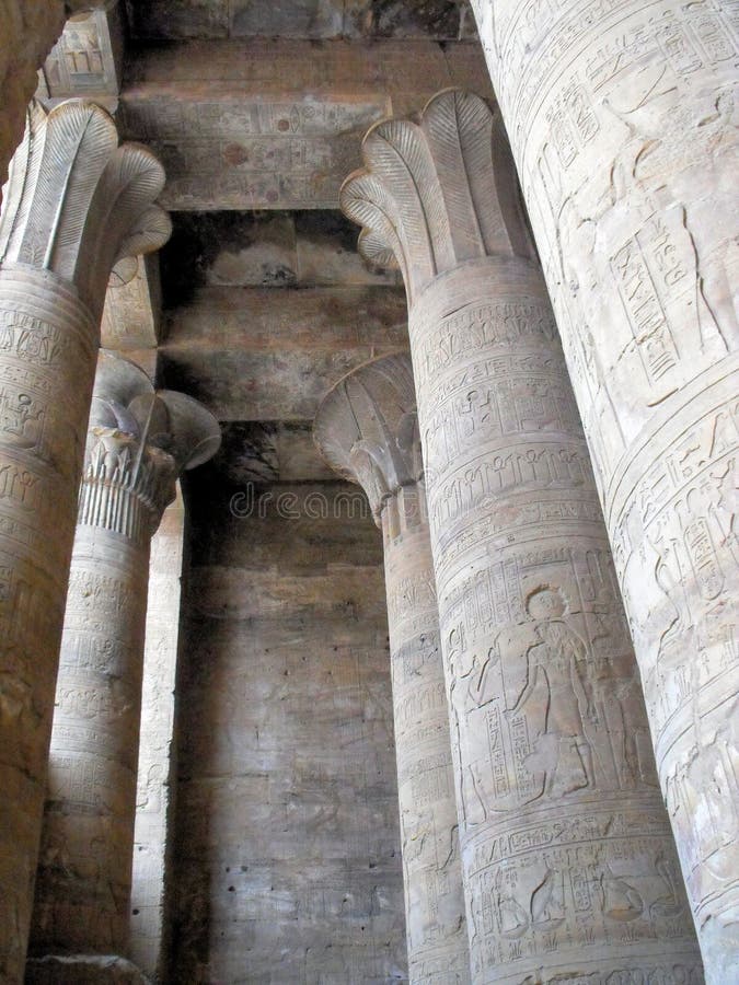 Egyptian Pillars stock image. Image of egypt, flower - 12389837