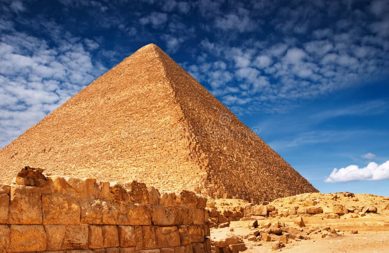 Egyptian pyramid stock image. Image of clouds, egyptian - 3353443