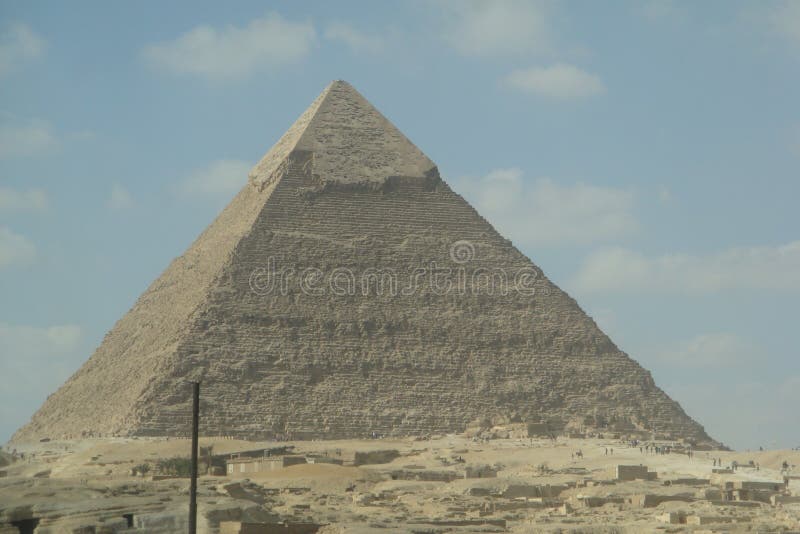 Egyptian Pyramid Big Huge Summer Stock Photo - Image of stone, manner ...