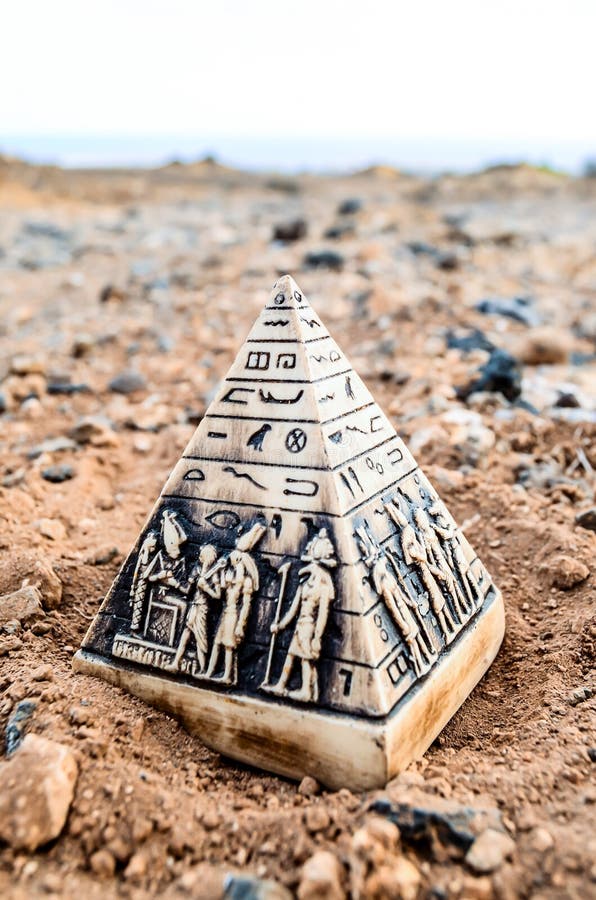 Egyptian Pyramid Model Miniature Stock Image - Image of giza, pyramid ...