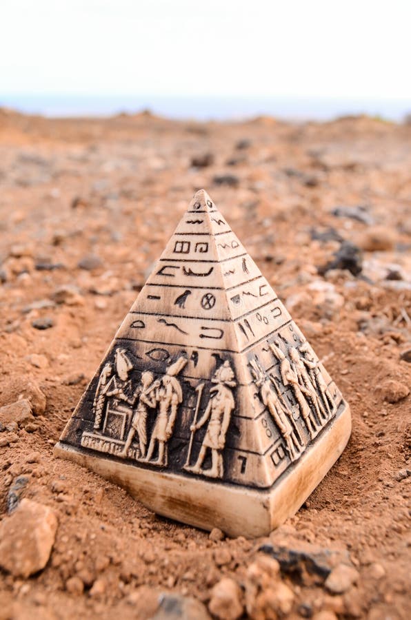 Egyptian Pyramid Model Miniature Stock Photo - Image of archaeological ...
