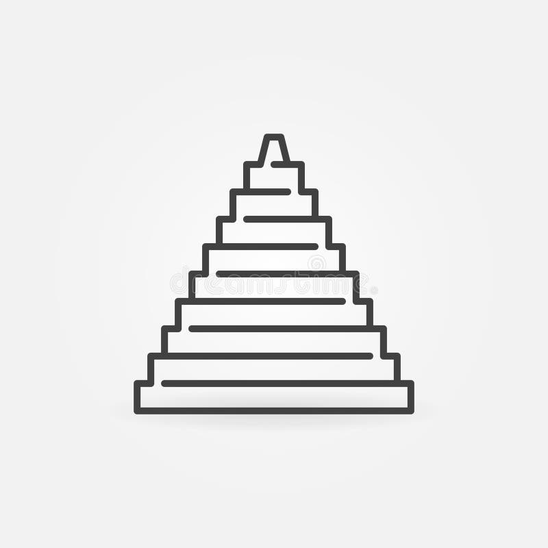 Egyptian Pyramid Vector Concept Outline Geometric Minimal Icon Stock ...