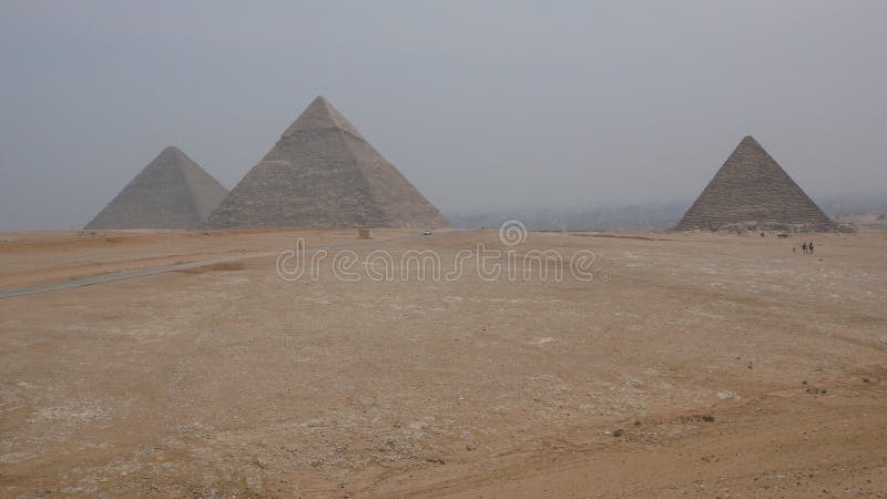 Egyptian Pyramids, a Bit of Sandstorm but Still Very Beautiful Stock ...