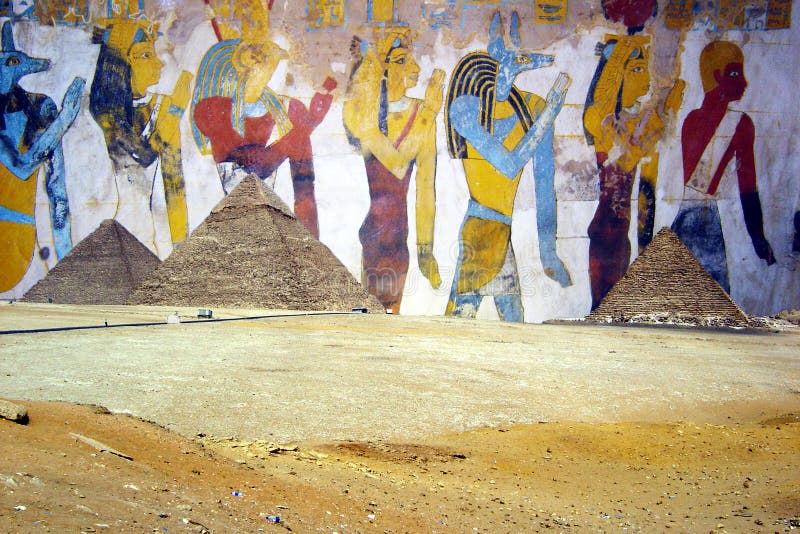 Egyptian pyramids stock photo. Image of collage, cultural - 60969246