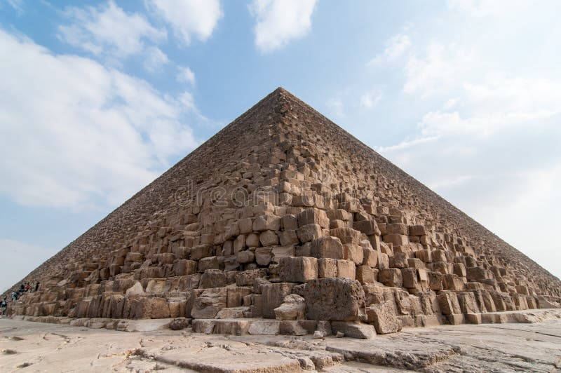 Egyptian Pyramids of the Giza Plateau, Cairo Stock Image - Image of ...
