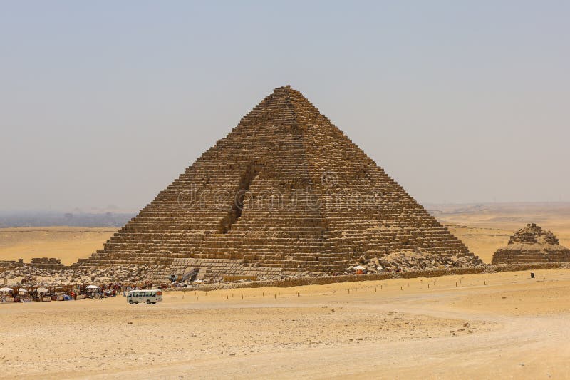 Egyptian Pyramids in Giza Near Cairo Egypt Stock Photo - Image of ...