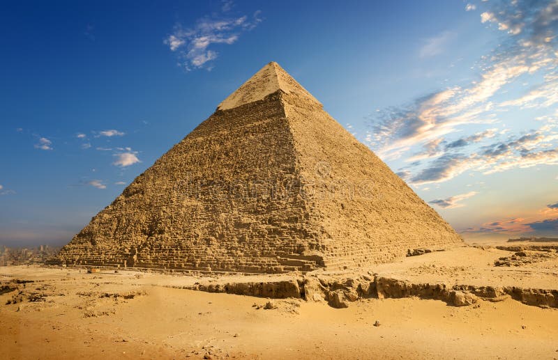 Landscape with pyramid stock image. Image of orange - 108659049
