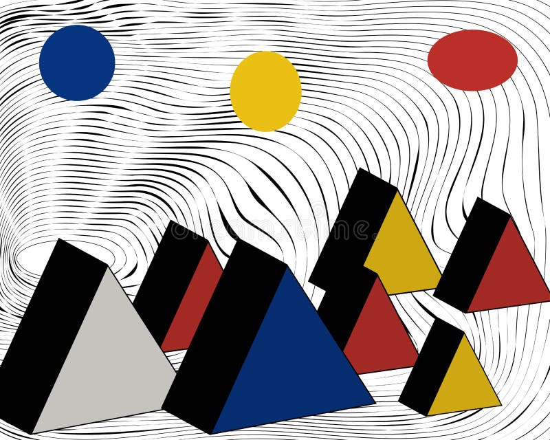 Egyptian Pyramids. Vector, Abstraction Colored Triangles Stock Vector ...