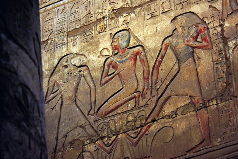 Egyptian Relief stock image. Image of pylon, mummy, figure - 5922379