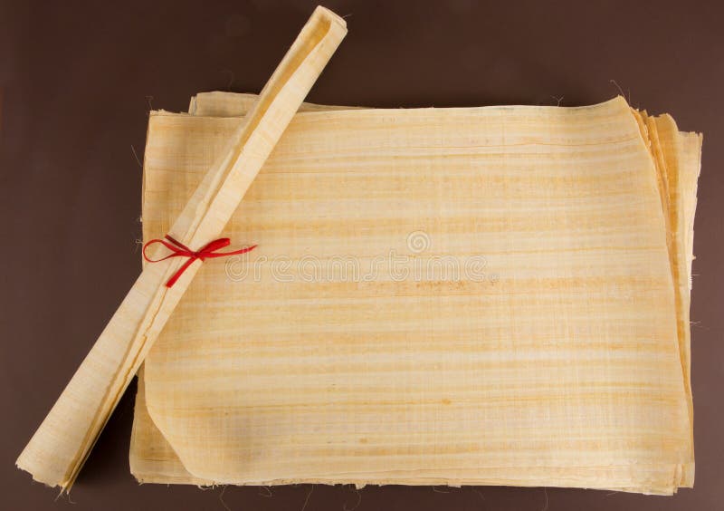 Egyptian Roll Blank Papyrus for Message Stock Image - Image of egyptian ...