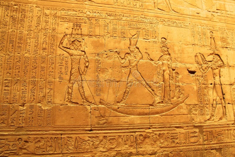 Egyptian scene and script stock photo. Image of landmark - 41881072