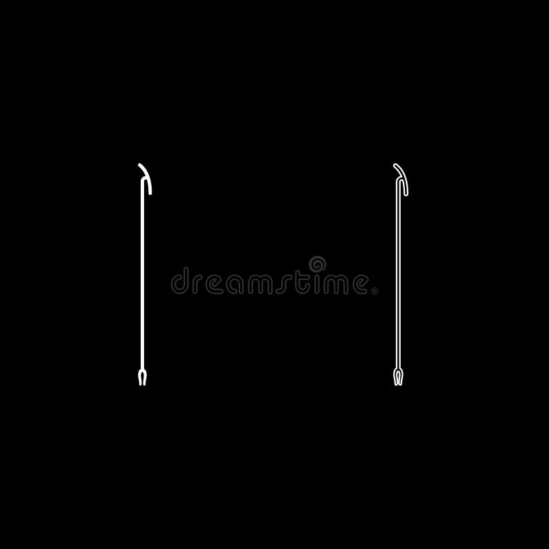 Egyptian Scepter Uas Set Icon White Color Vector Illustration Image ...