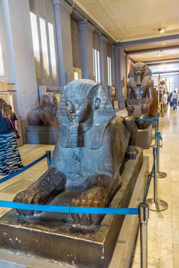 Egyptian Sphinx with a Human Head Editorial Stock Image - Image of ...