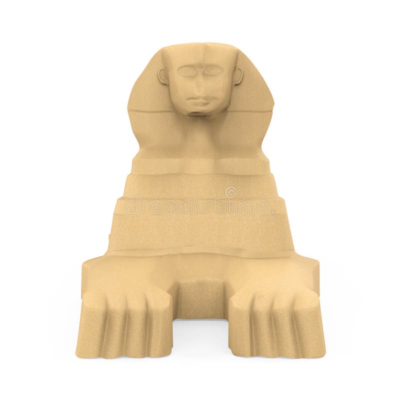 Egyptian Sphinx Statue Isolated Stock Illustration - Illustration of ...