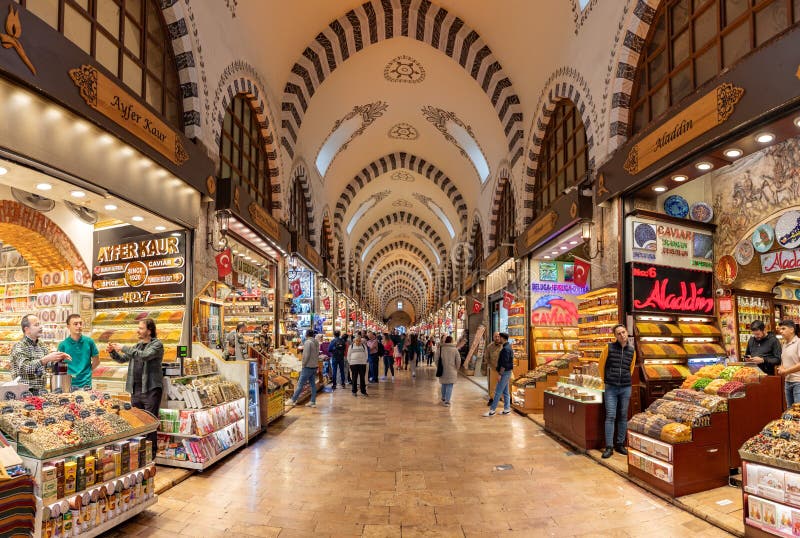 Egyptian or Spice Bazaar Interior Editorial Stock Image - Image of ...