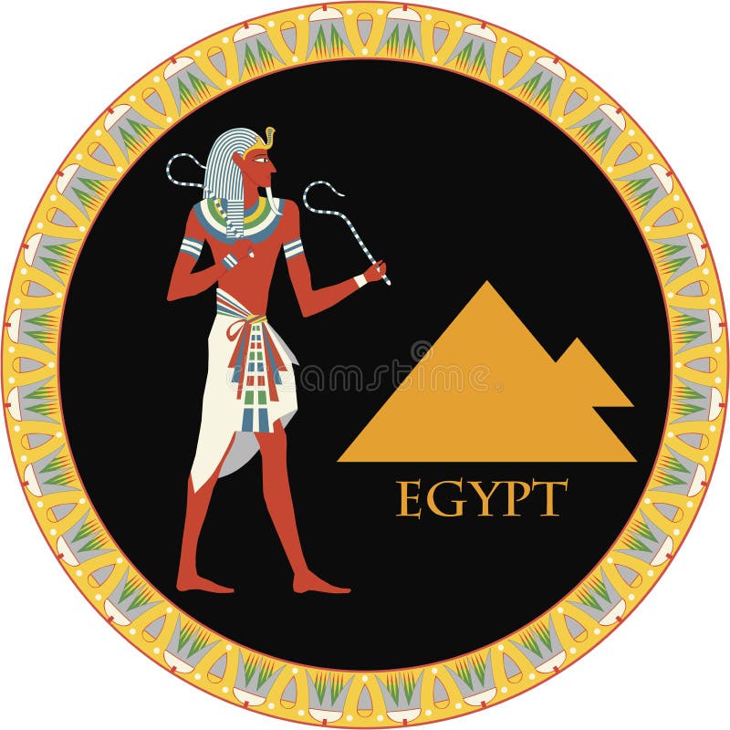 Egyptian pyramids stock vector. Illustration of egypt - 15096054