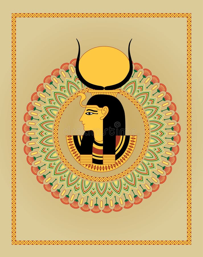 Egyptisch Ornament En Farao Vector Illustratie - Illustration of ...