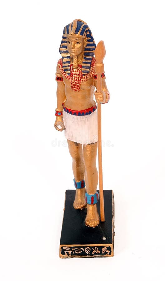 Egyptisch Standbeeld Van Een Farao Stock Afbeelding - Image of nijl ...