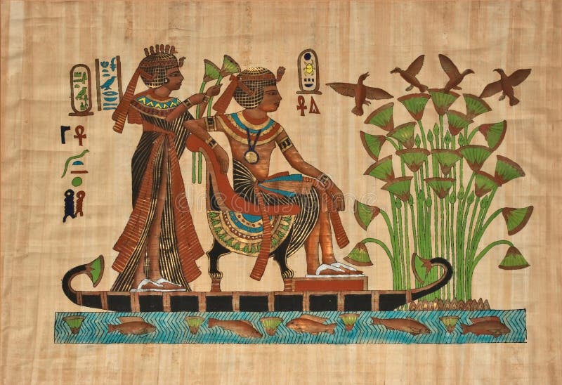 Egyptische papyrus stock foto. Image of kaïro, geïsoleerd - 6684986
