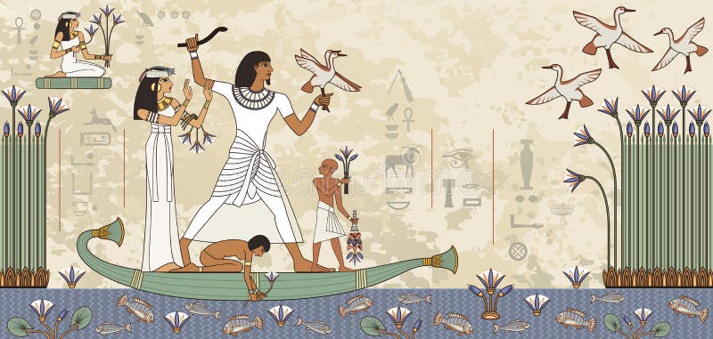 Egyptisk Hieroglyf Och Symbol Vektor Illustrationer - Illustration av ...