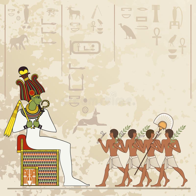 Egyptisk Hieroglyf Och Symbol Vektor Illustrationer - Illustration av ...