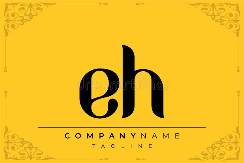 EH abstract luxury logo stock vector. Illustration of logo - 362197832