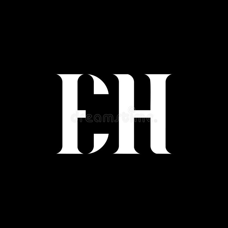 EH E H Letter Logo Design. Initial Letter EH Uppercase Monogram Logo ...