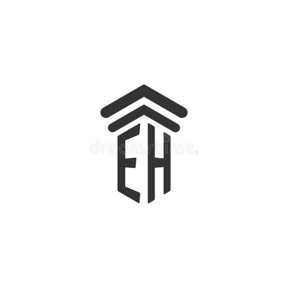 EH Initial for Law Firm Logo Design Stock Vector - Illustration of ...