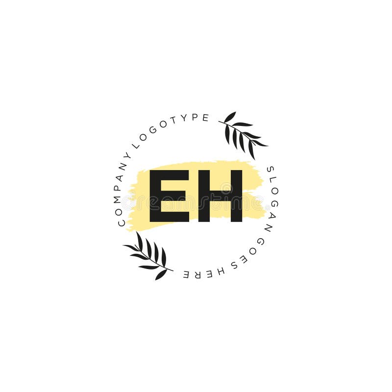 EH Letter Logo Icon Design Template Elements Stock Vector ...