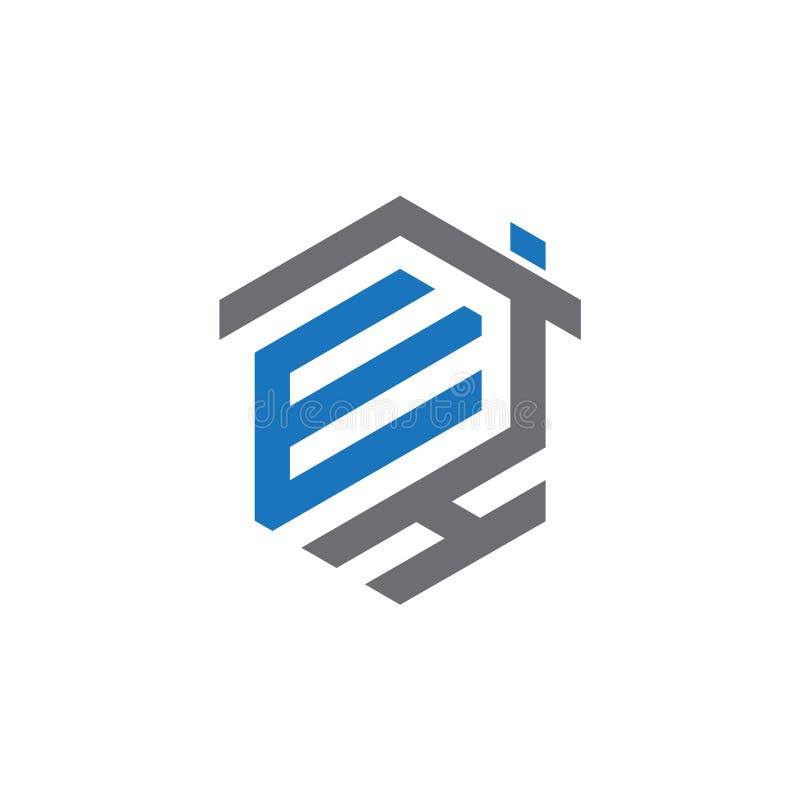 EH Letter Monogram Initial Logo Design Template Vector Illustration. EH ...