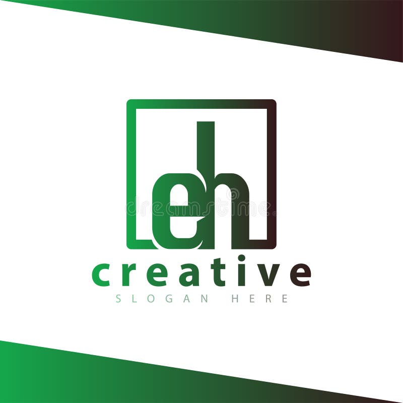 Eh Letter in Square Logo Vector Template Stock Vector - Illustration of ...