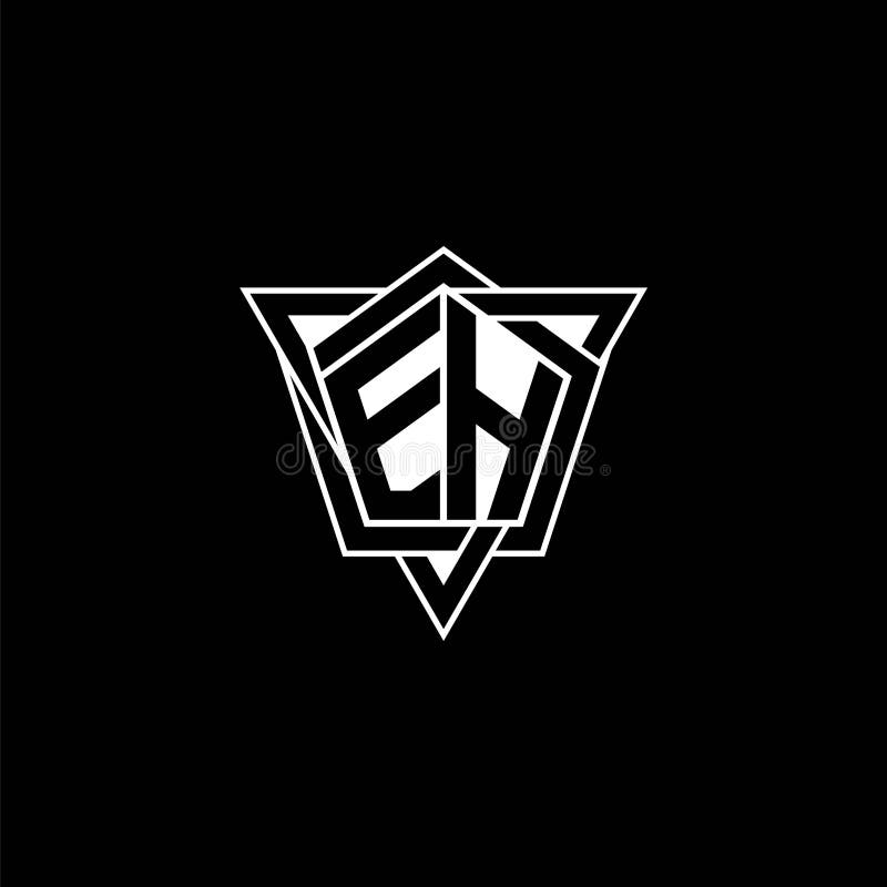 EH Logo Monogram Geometric Modern Design Stock Vector - Illustration of ...