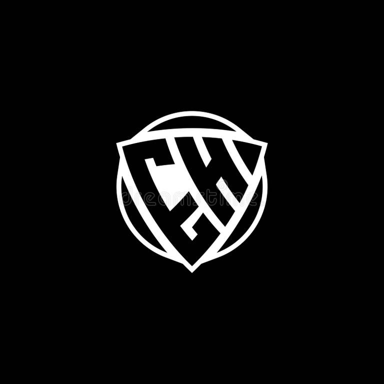 EH Logo Monogram Triangle Shield and Circle Shape Stock Vector ...