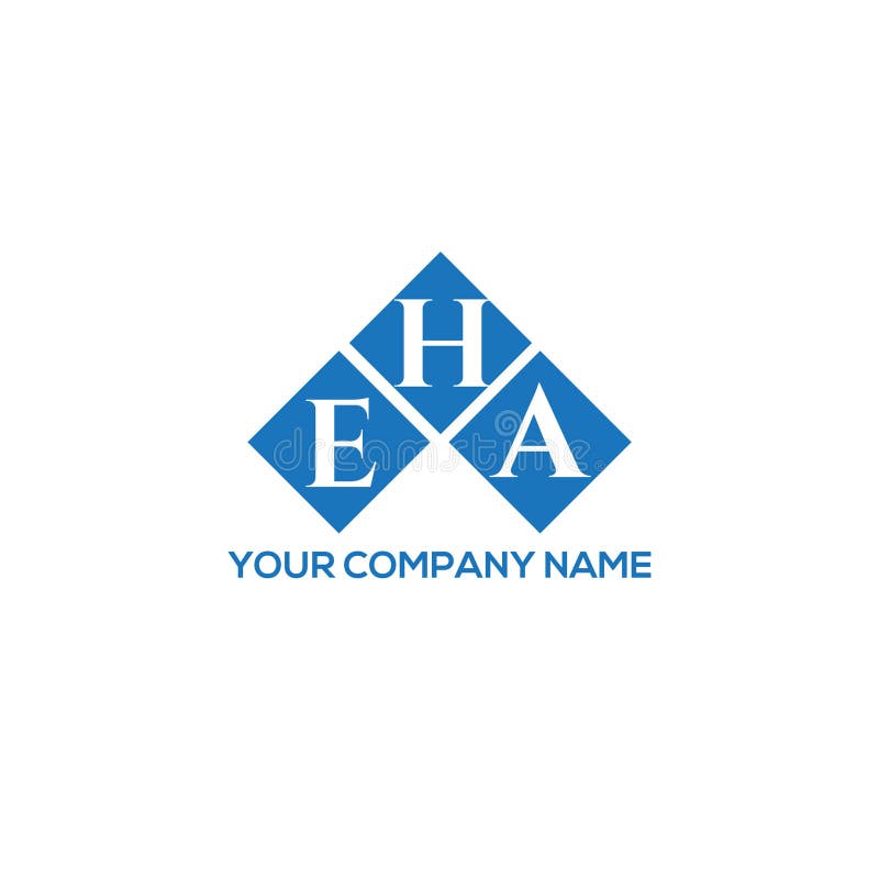 EHA Letter Logo Design on WHITE Background. EHA Creative Initials ...
