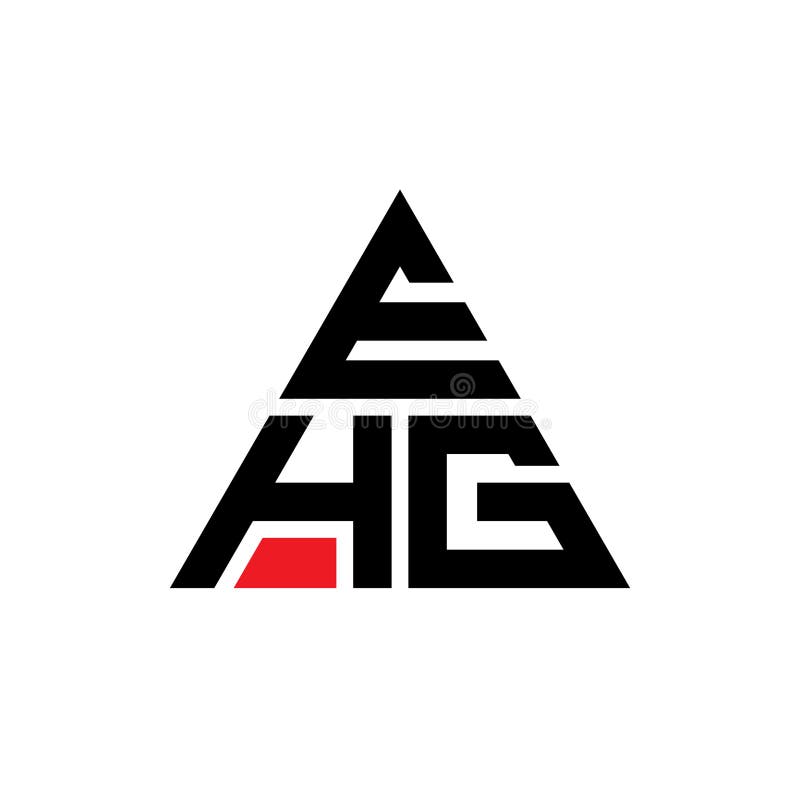 EHG Triangle Letter Logo Design with Triangle Shape. EHG Triangle Logo ...
