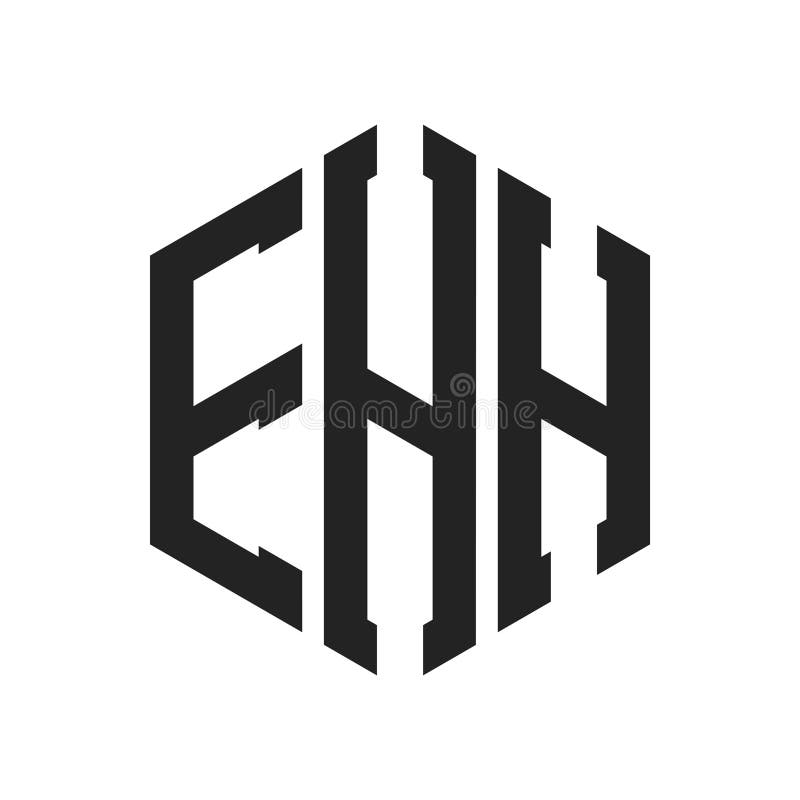 EHH Logo Design. Initial Letter EHH Monogram Logo Using Hexagon Shape ...