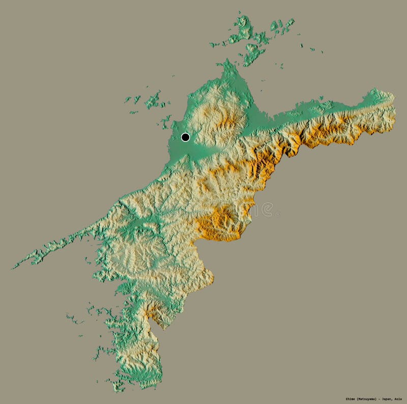 Ehime Prefecture Map Vector Stock Vector - Illustration of archipelago ...