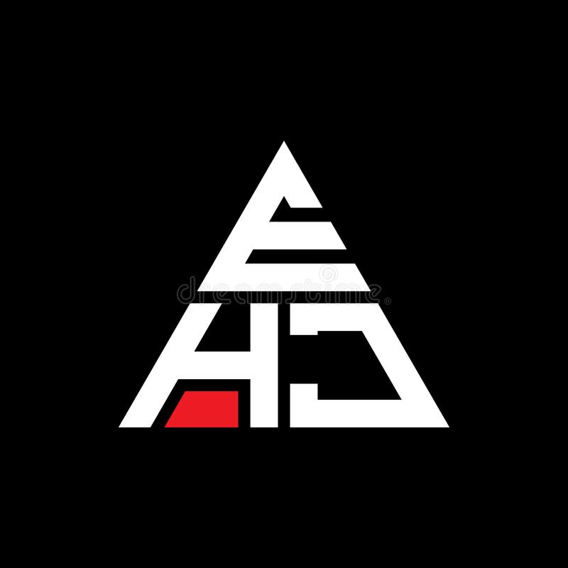 EHJ Triangle Letter Logo Design with Triangle Shape. EHJ Triangle Logo ...