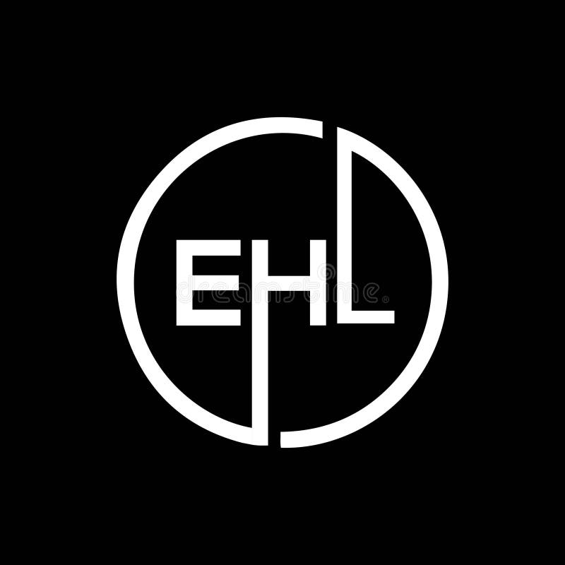 EHL Letter Logo Design on Black Background. EHL Creative Initials ...