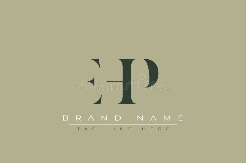 EHP Abstract Letter Logo Design Stock Vector - Illustration of brand ...