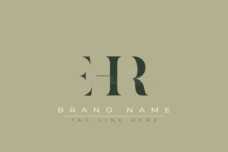EHR Abstract Letter Logo Design Stock Vector - Illustration of emblem ...