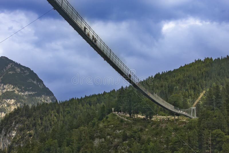 Ehrenberg Suspension Bridge in Tyrol, Austria Stock Photo - Image of ...