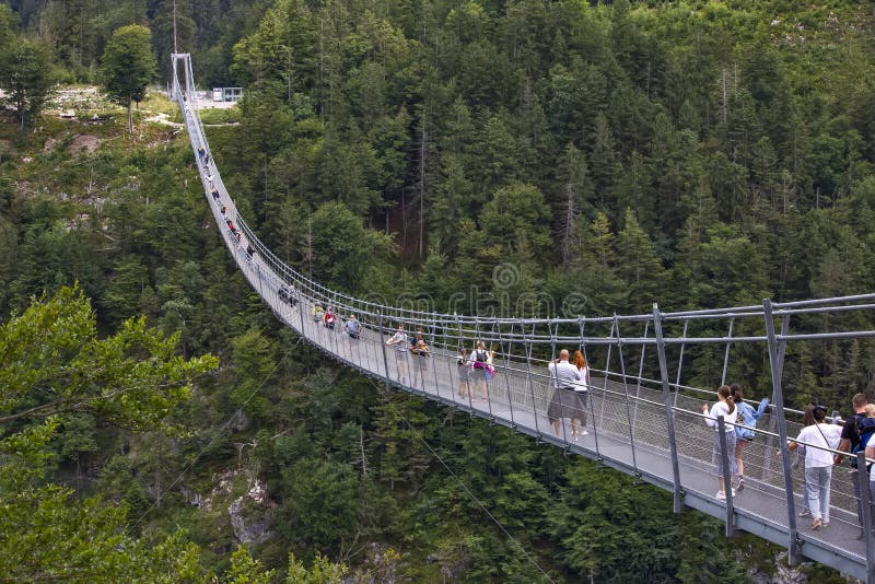 Ehrenberg Suspension Bridge in Tyrol, Austria Editorial Photography ...