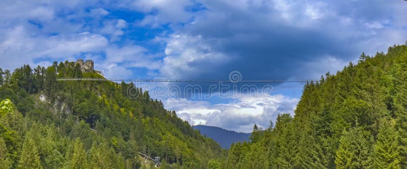Ehrenberg Suspension Bridge in Tyrol, Austria Stock Photo - Image of ...