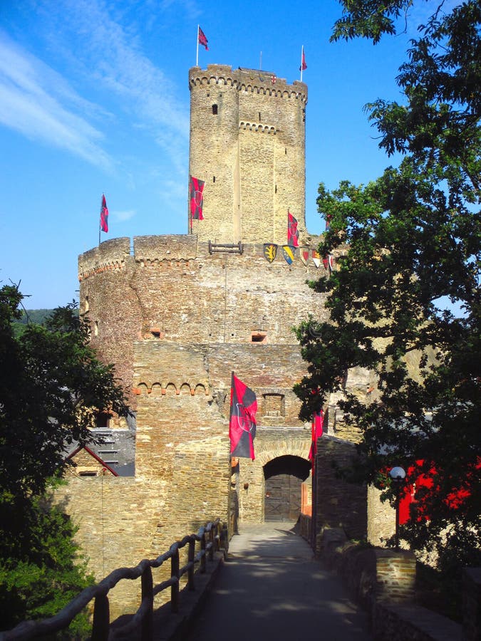 Castle Ehrenburg stock photo. Image of hill, tower, moselle - 16437648