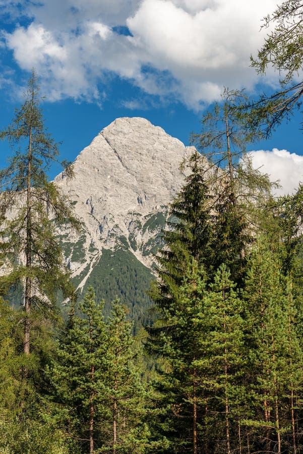 Mieming Range and Ehrwalder Sonnenspitze - Alps Tyrol Austria Stock ...