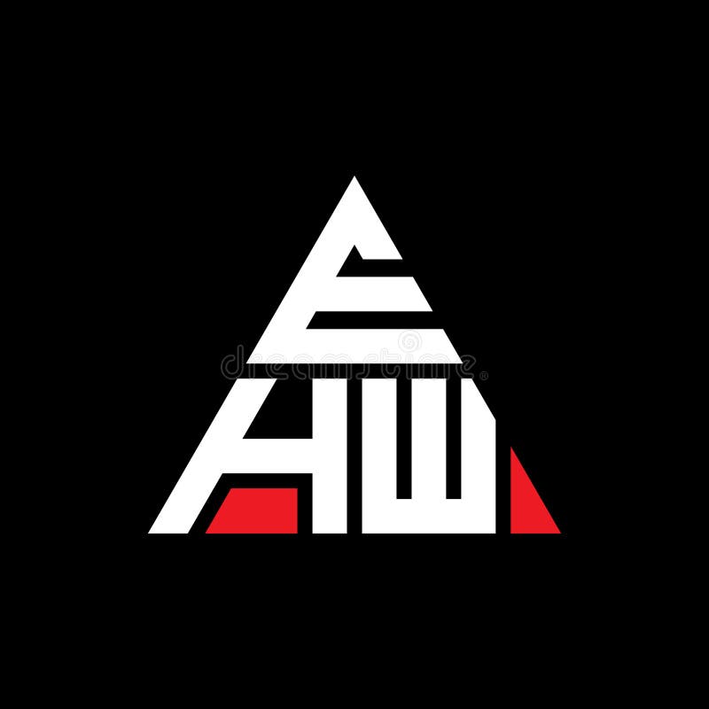 EHW Triangle Letter Logo Design with Triangle Shape. EHW Triangle Logo ...