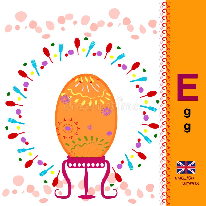 Ei Englisches Alphabet ABC vektor abbildung. Illustration von englisch ...