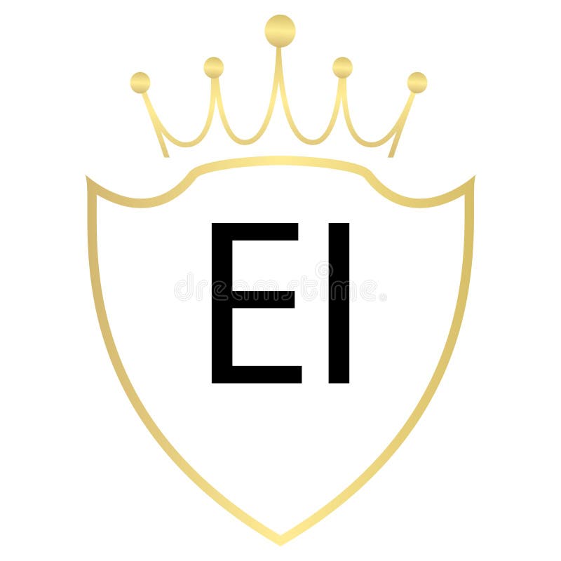 EI Letter Logo Design with Simple Style Stock Vector - Illustration of ...